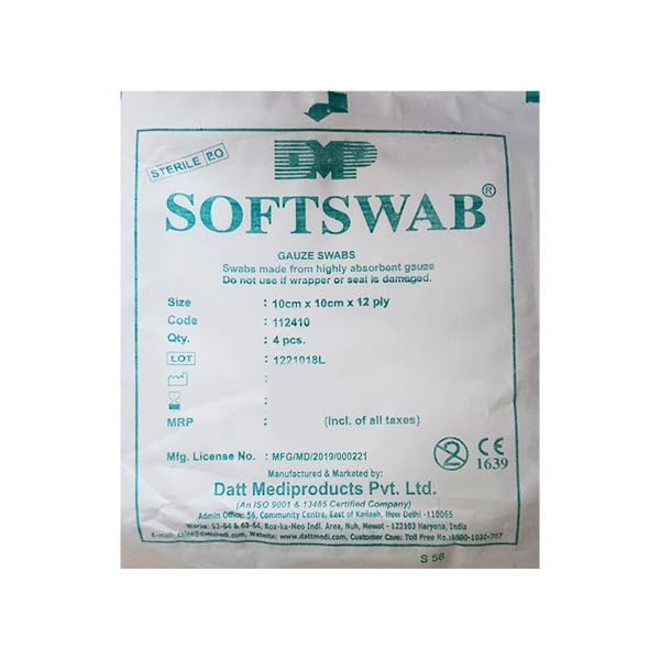 Softswab Gauze Swab 10cm x 10cm x 12ply (Pack of 10)– GudHealthy