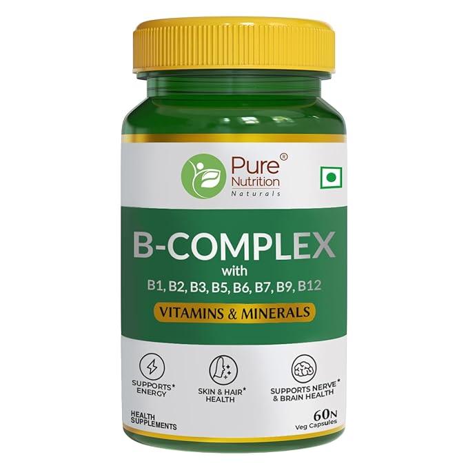 Pure Nutrition Vitamin B-Complex Tablets - 100% RDA for B Vitamins wit ...