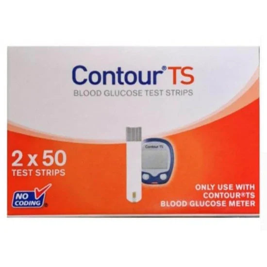 Contour TS Blood Glucose Test Strip (Only Strips) - 100 Strips - GudHealthy