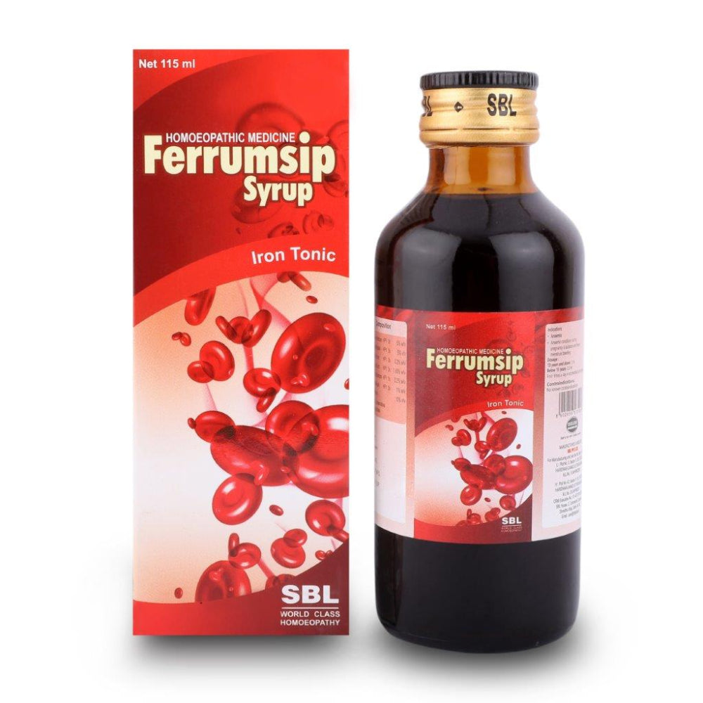 SBL Ferrumsip Syrup (180ml) Useful in Anemia, Iron Deficiency, Weaknes ...